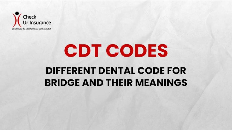 Different Dental Code for Bridge and their meanings